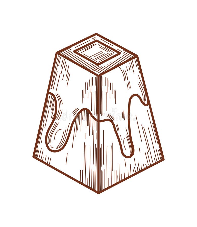 Stuffing Chocolate Candies Icon Stock Vector - Illustration of dessert ...