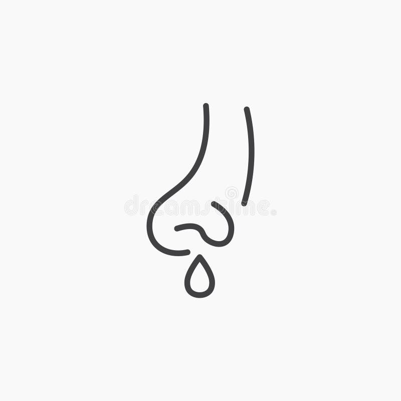 Stuffy nose icon vector stock vector. Illustration of pictogram - 348312839