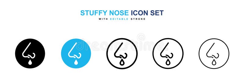 Stuffy nose icon vector stock illustration. Illustration of human ...