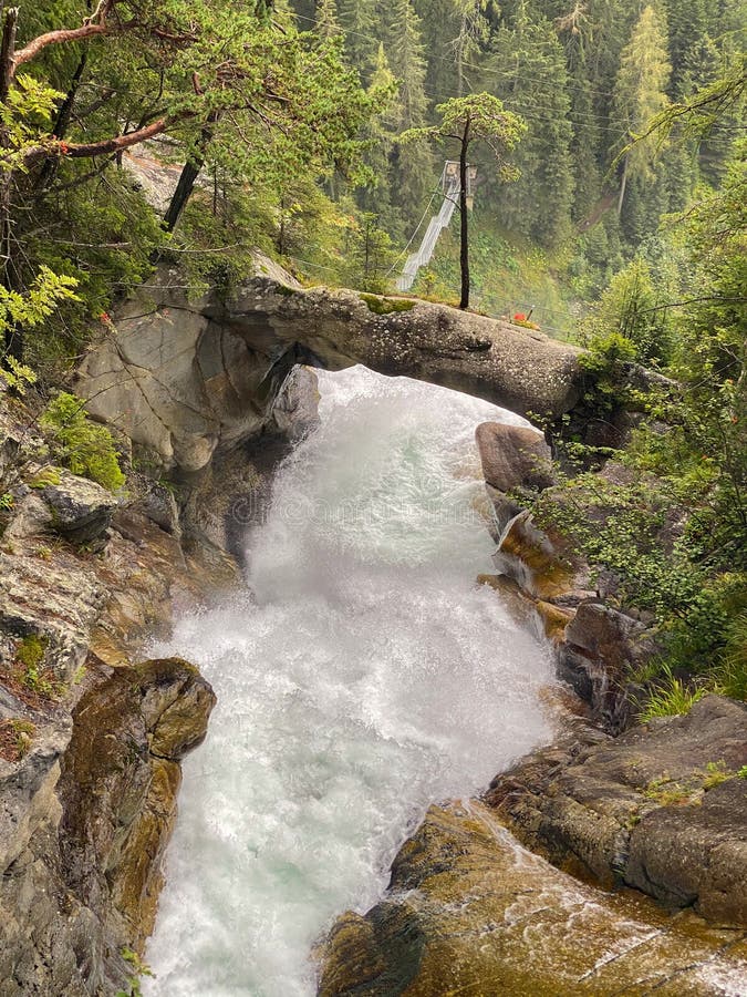 Stuibenfall is Dramatic Cascade Falling 159 Meters, Austria Stock Image ...