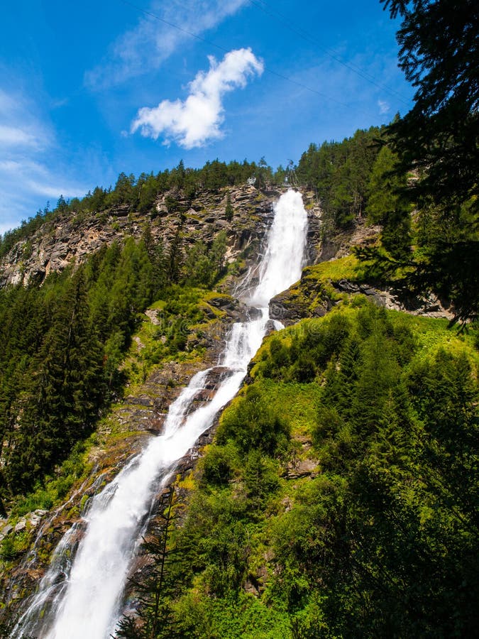 Stuibenfall is Dramatic Cascade Falling 159 Meters, Austria Stock Image ...