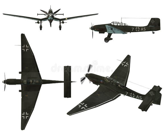 Stuka de ju87d illustration stock. Illustration du guerre - 7169756