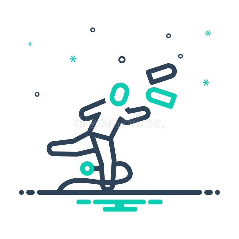 Mix Icon for Stumble, Impingement and Careful Stock Vector ...