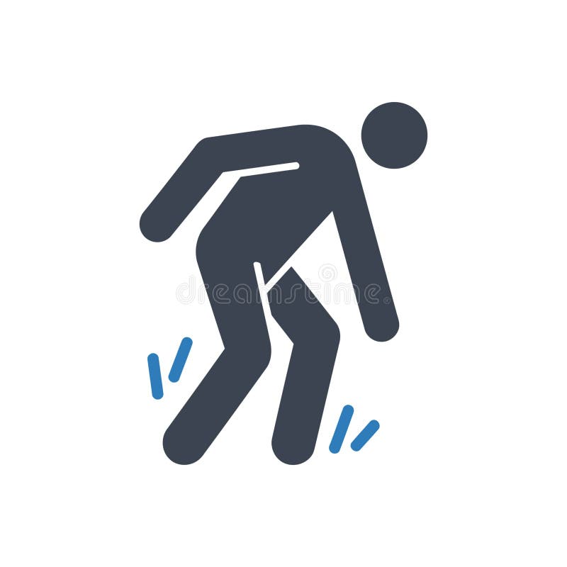 Stumbling Action icon stock vector. Illustration of icon - 348614353