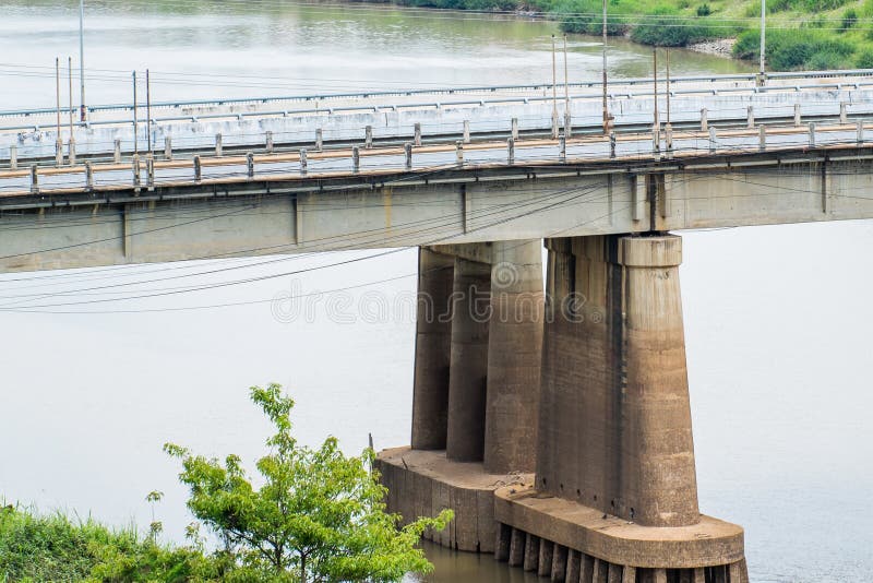 Stump the Bridge Over the River in the Outback. Stock Image - Image of ...