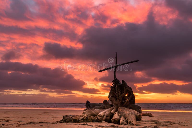The Stump Cross stock photo. Image of symbol, faith, sunset - 95065088