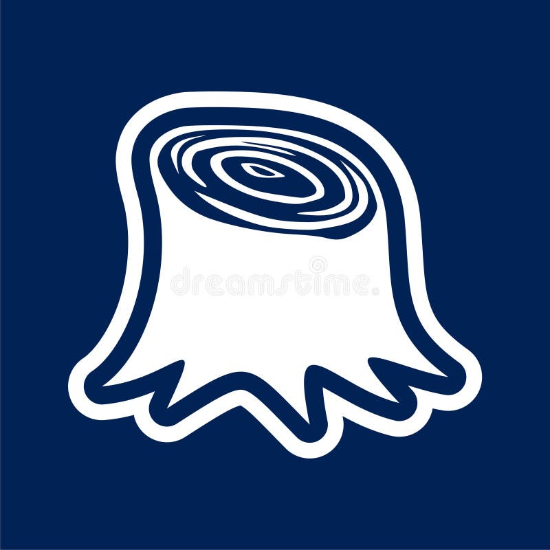 Stump Icon or Logo, Black Tree Rings Icon Stock Vector - Illustration ...
