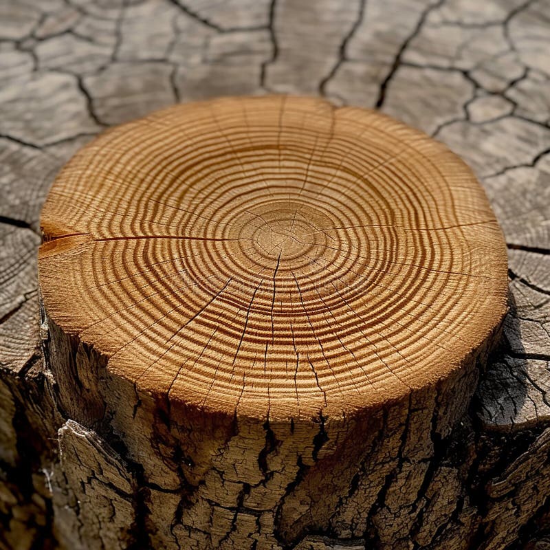 Stump of oak tree stock illustration. Illustration of cross - 305721248