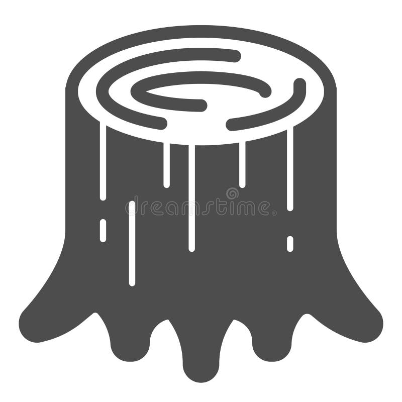 Stump of Tree Solid Icon, Climate Change Concept. Vector Graphics Stock ...
