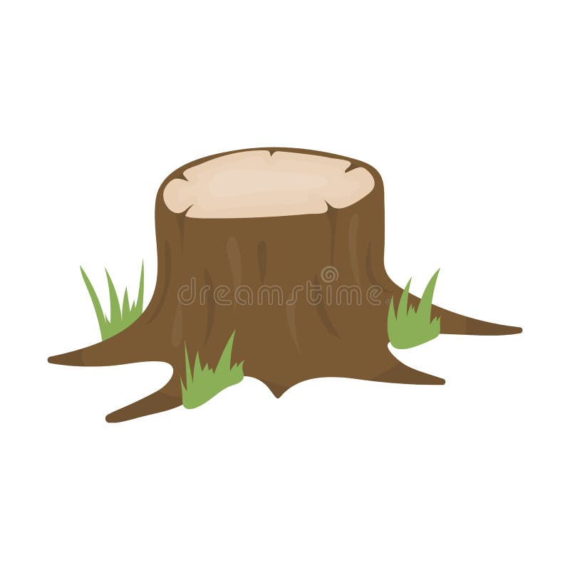 Stump Vector Icon in Cartoon Style for Web Stock Vector - Illustration ...