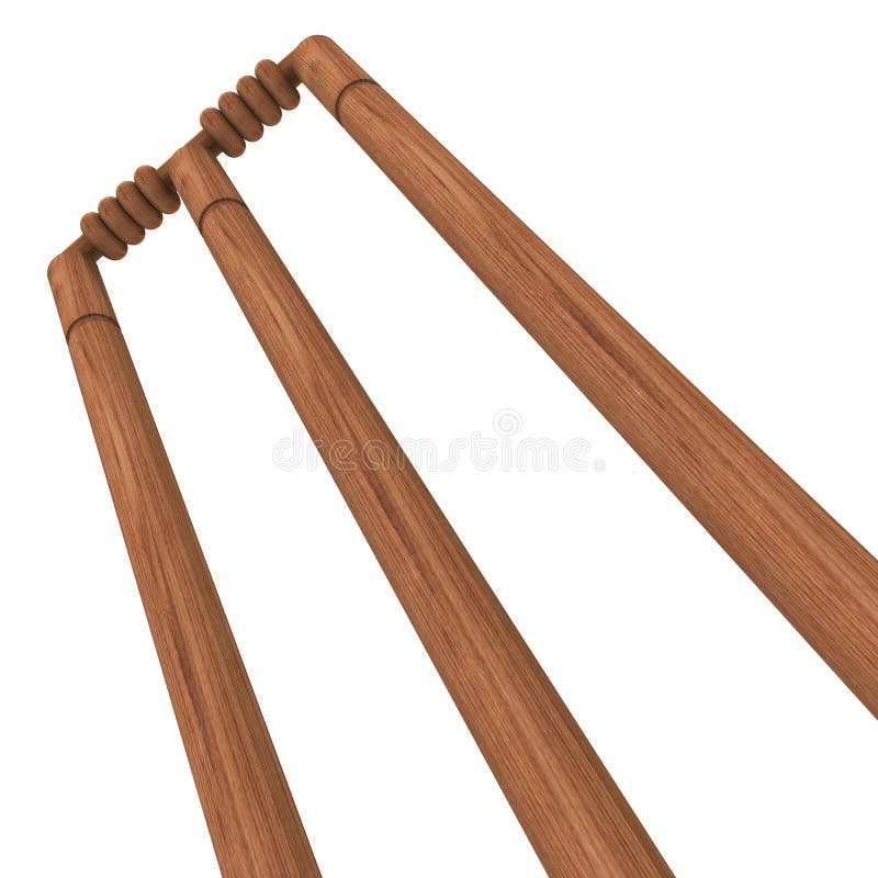 Stumped stock illustration. Illustration of bails, isolated - 14858898