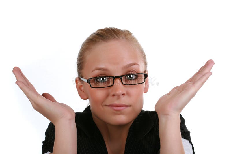 Stumped Business Woman stock photo. Image of smart, eyes - 4491740