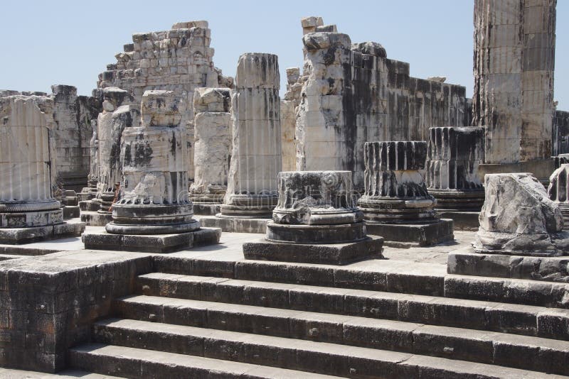Stumps of Massive Stone Columns Stock Photo - Image of columns, temple ...