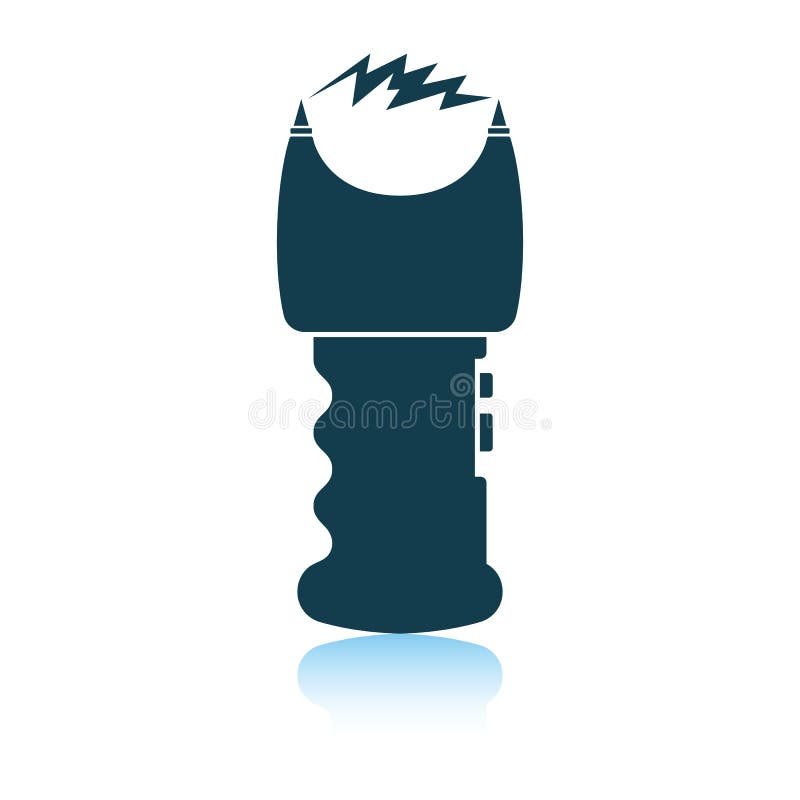 Stun gun icon stock vector. Illustration of safety, electrodes - 145505177