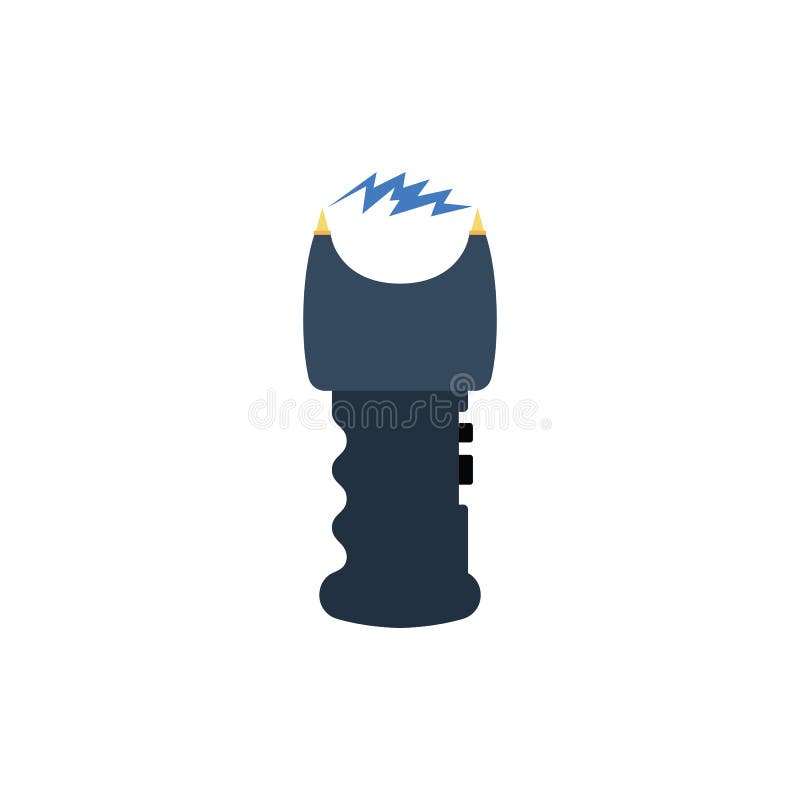 Electric Stun Gun Vector Illustration Stock Vector - Illustration of ...