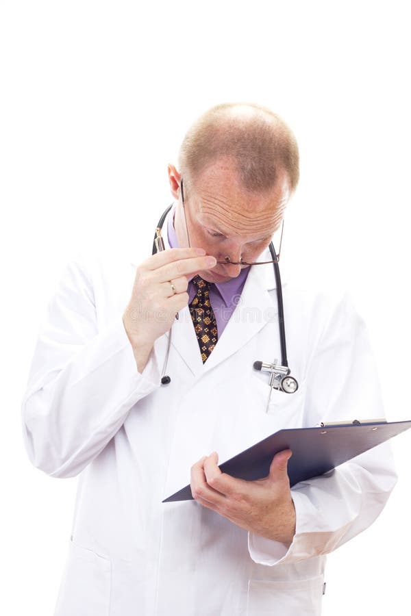 Doctor Reading File stock image. Image of file, white - 24511965