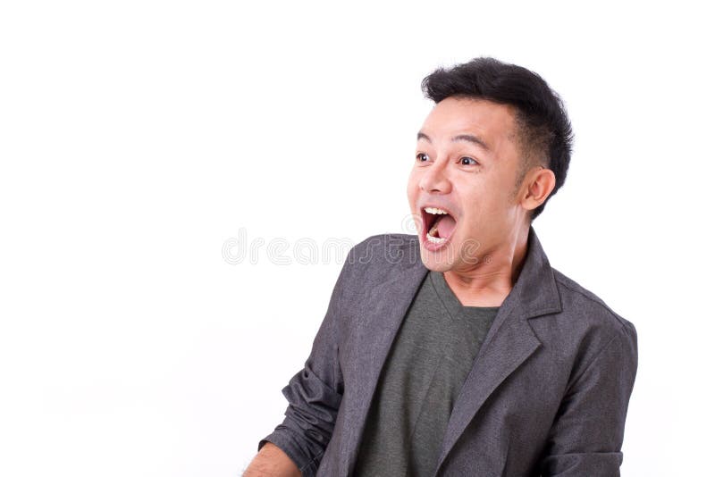 Stunned, Surprised Man S Emotion Expression Stock Image - Image of ...