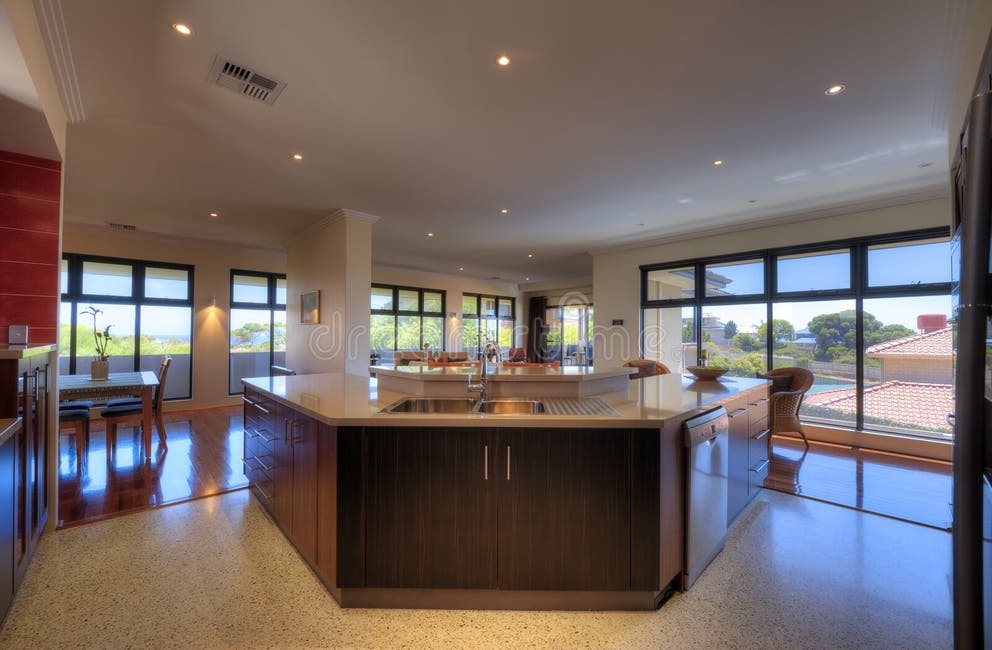 Stunning 2 Storey Kitchen stock photo. Image of clean - 25266736