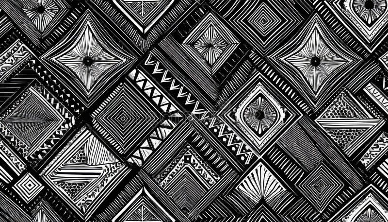 Stunning Abstract African Texture Vibrant Repeated Vector Pattern ...