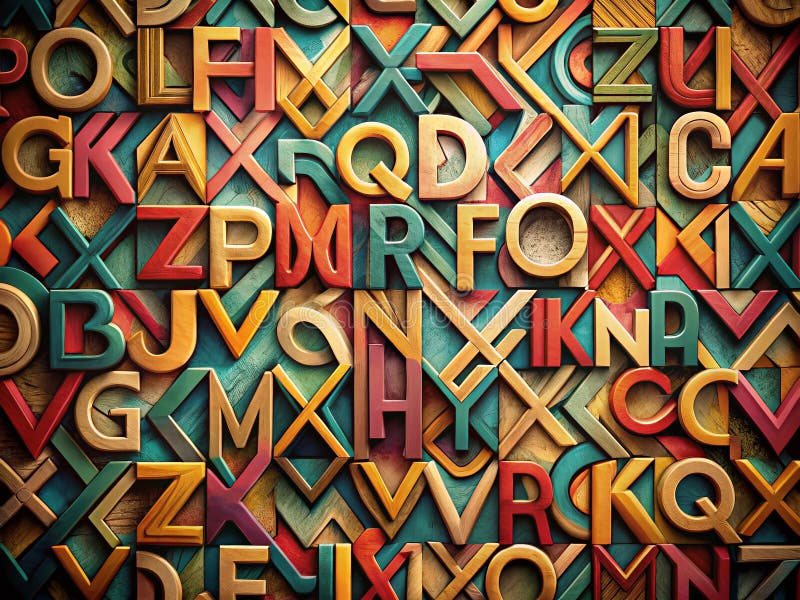 Stunning Abstract Alphabet Wallpaper Design a Deeply Detailed ...