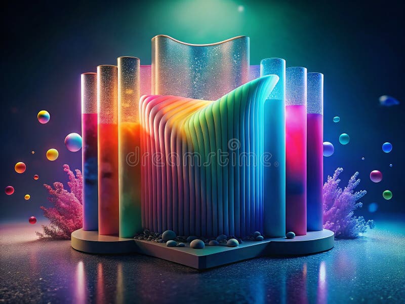 Stunning Abstract Aquarium Filter Design a Vibrant Visual Feast of ...