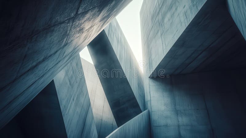 Stunning Abstract Architecture with Sharp Concrete Edges and Light ...