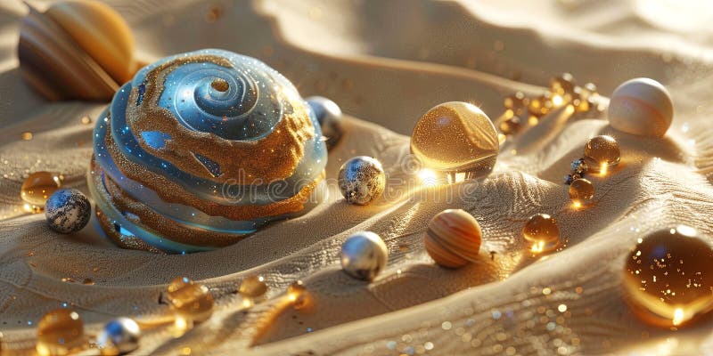 Stunning Abstract Art Featuring Galactic Spheres and Glittering Visuals ...