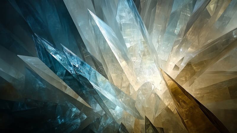 Stunning Abstract Artwork Featuring Iridescent Crystals in a Play of ...