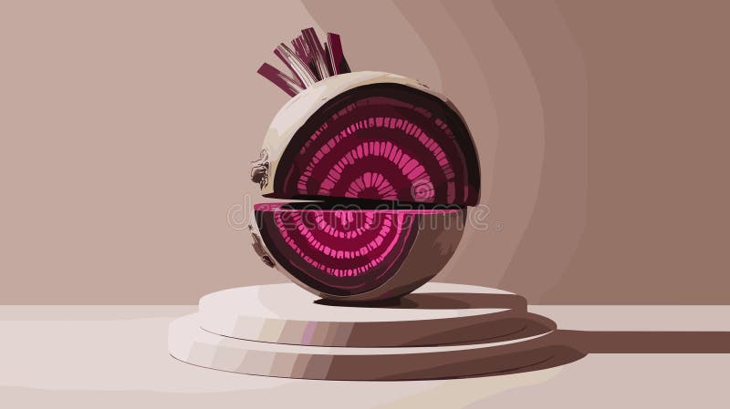 Abstract 3D Render of a Sliced Sphere with Vibrant Pink Interior Stock ...