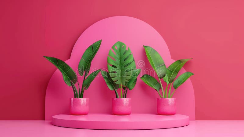 Stunning Abstract Backdrop with Geometric Podium, Ideal for Showcasing ...