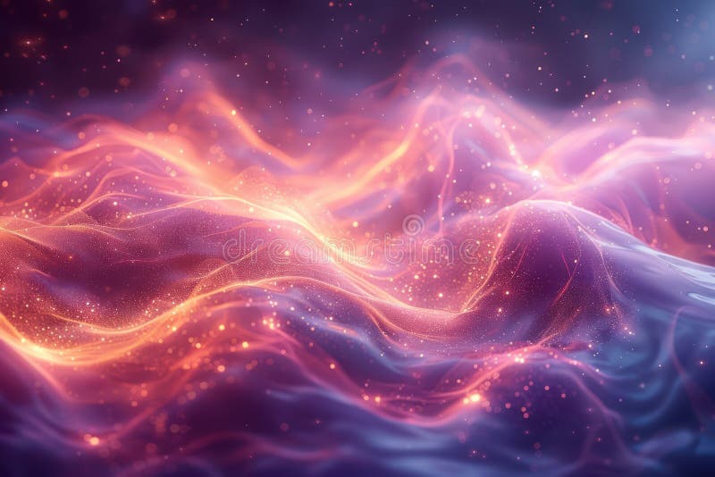 Fluidic Glows: Abstract AI-Generated Liquid Light Background Stock ...