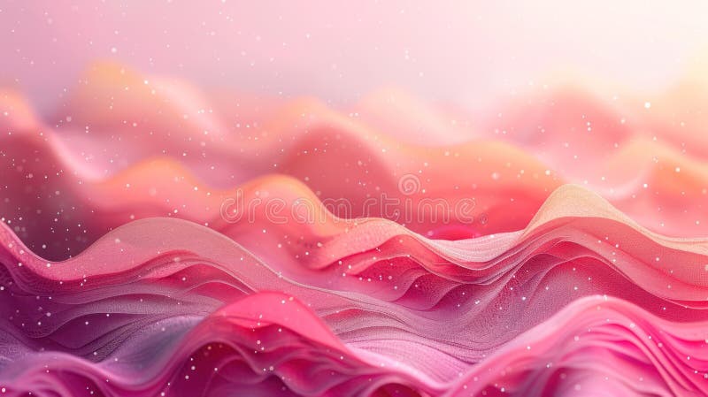Pastel Pink Gradient Wave Abstract Background Stock Illustration ...