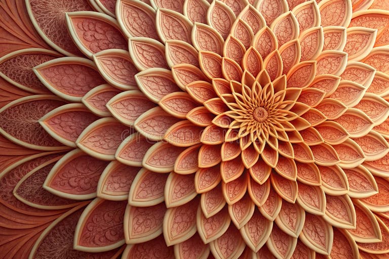 Abstract Background with 3D Flower Surface Texture Stock Illustration ...