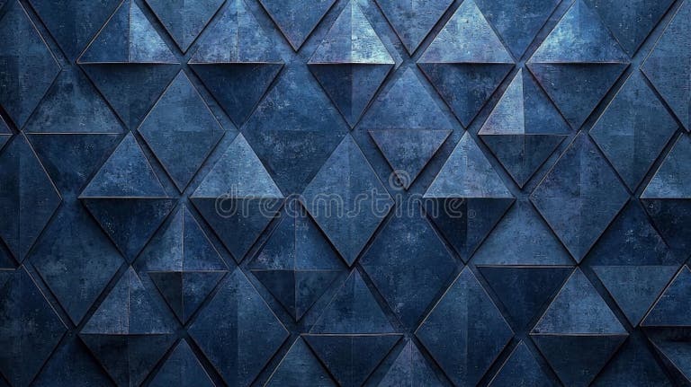 Abstract Dark Blue Geometric Triangle and Diamond Pattern Background Stock Illustration ...