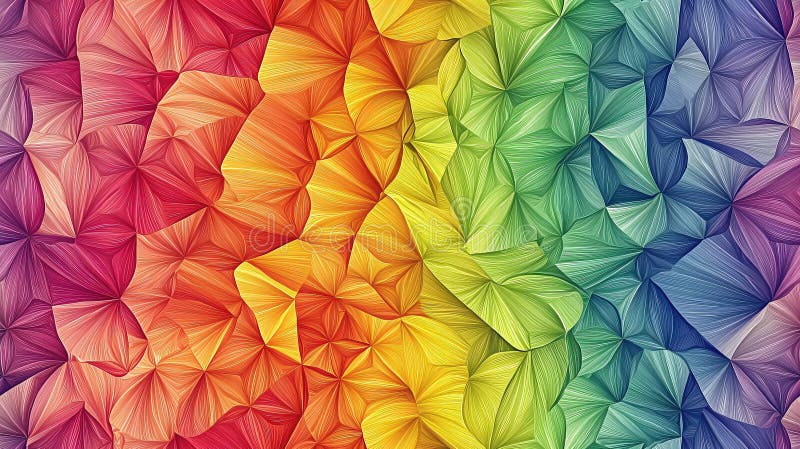 Vibrant Rainbow Abstract Geometric Pattern Background Stock ...