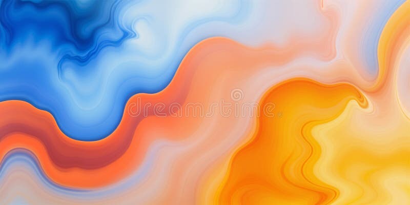 Abstract Orange and Blue Marble Texture Background Image is Generated ...