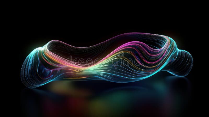 A Stunning Abstract Background with Glowing Neon Lines that Represent ...