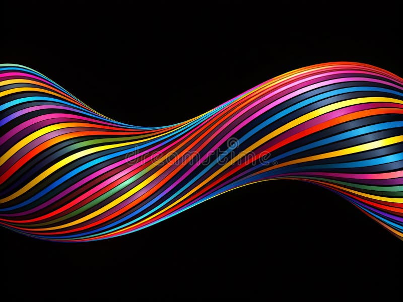 Stunning Abstract Black Stripe Pattern a Panoramic Visual Symphony of ...