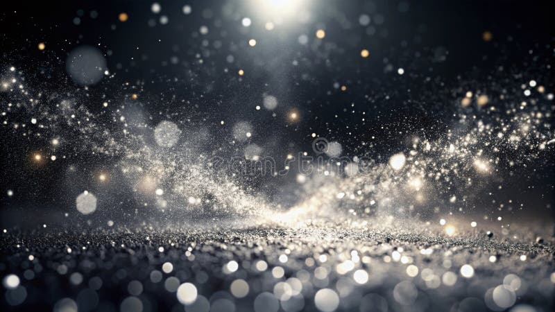 Stunning Abstract Black and White Dust Particle Image a Glimmering ...