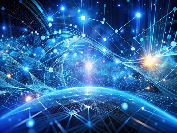 Stunning Abstract Blue Data Visualization a Surreal AIGenerated Image ...