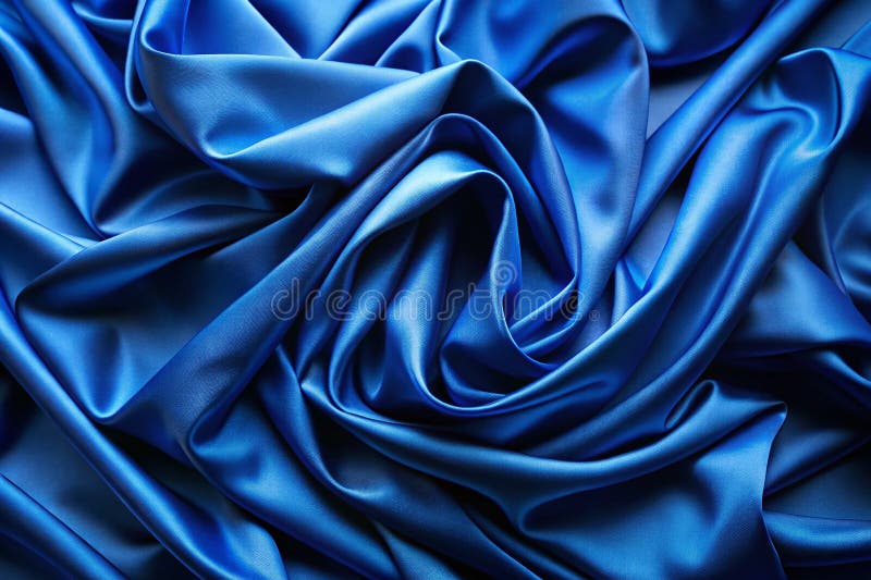 Stunning Abstract Blue Draped Fabric Texture a Smooth Flowing ...