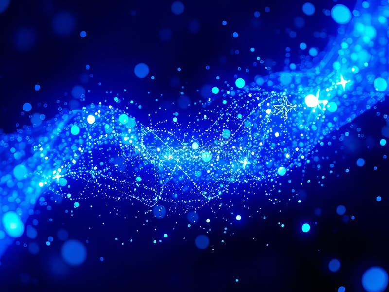 Stunning Abstract Blue Glowing Particles Background a Mesmerizing ...