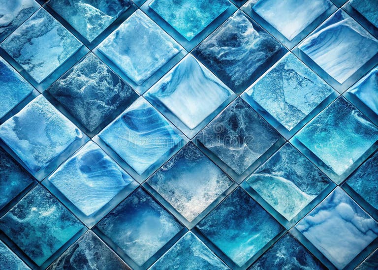 Stunning Abstract Blue Ice Water Rectangle Background with Diagonal ...