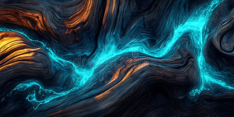 Stunning Abstract Blue and Orange Nebula Background Image Stock ...