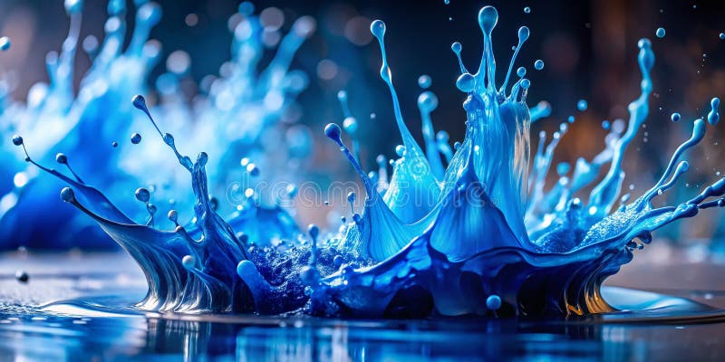 Stunning Abstract Blue Paint Splatter Background a Long Exposure ...