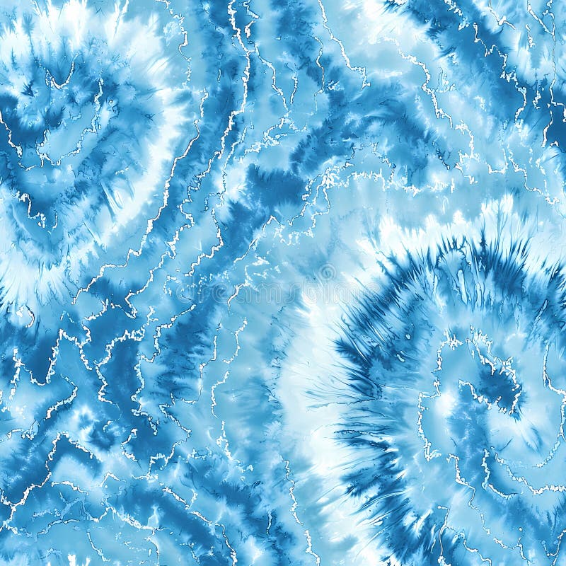 Abstract Blue Watercolor Texture Swirls Marble Dye Background AI ...