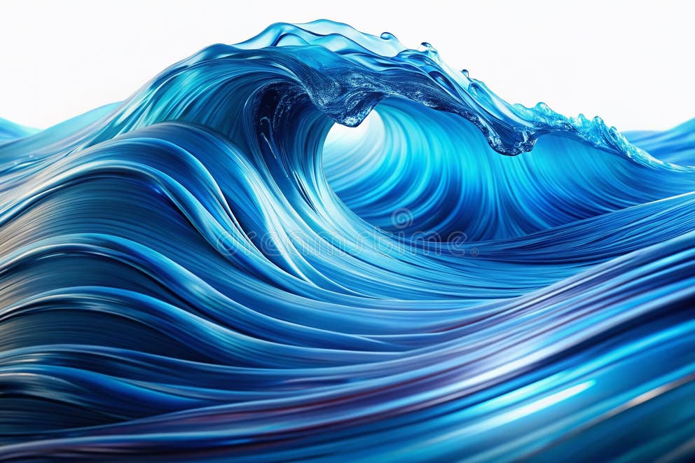 Stunning Abstract Blue Wave Pattern a Visually Captivating Horizontal ...