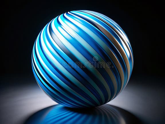 Stunning Abstract Blue and White Striped 3D Render a Captivating Visual ...