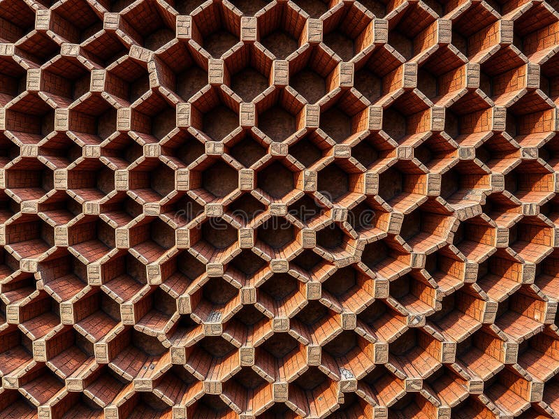 Stunning Abstract Brickwork Honeycomb Pattern a CloseUp Architectural ...