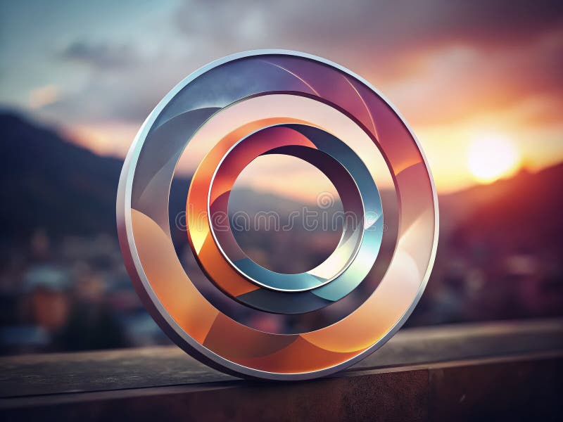 Stunning Abstract Circle Frame Logo Design a TiltShift Miniature Effect ...